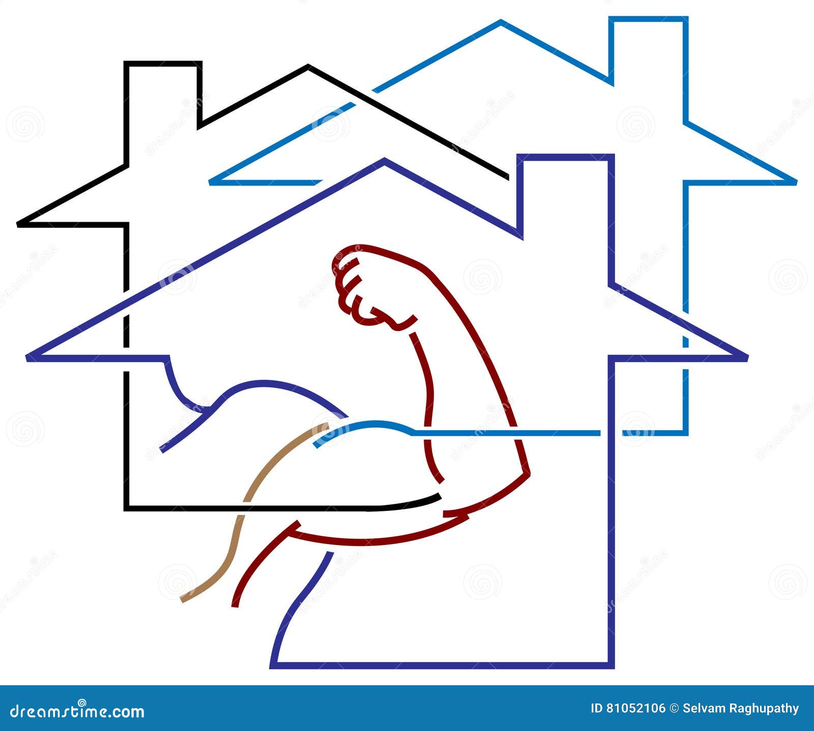 Strong houses stock vector. Illustration of city, industrial - 81052106