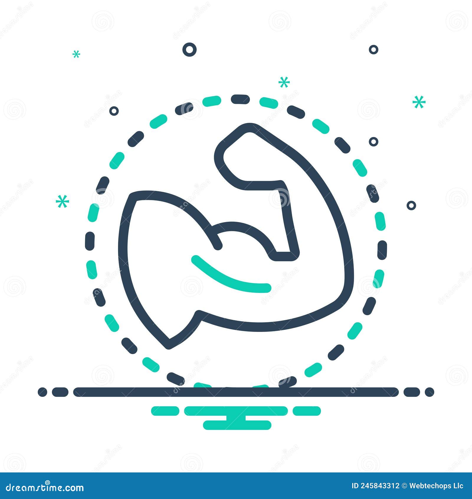 Mix Icon for Strong, Muscle and Biceps Stock Illustration ...