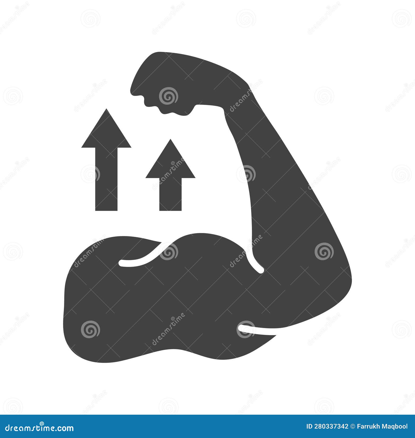 Strong icon vector image. stock vector. Illustration of faith - 280337342