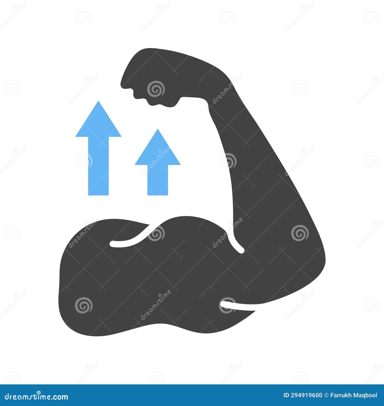 Strong icon vector image. stock illustration. Illustration of muscle ...