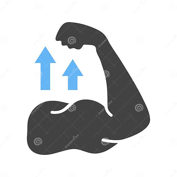 Strong icon vector image. stock illustration. Illustration of muscle ...