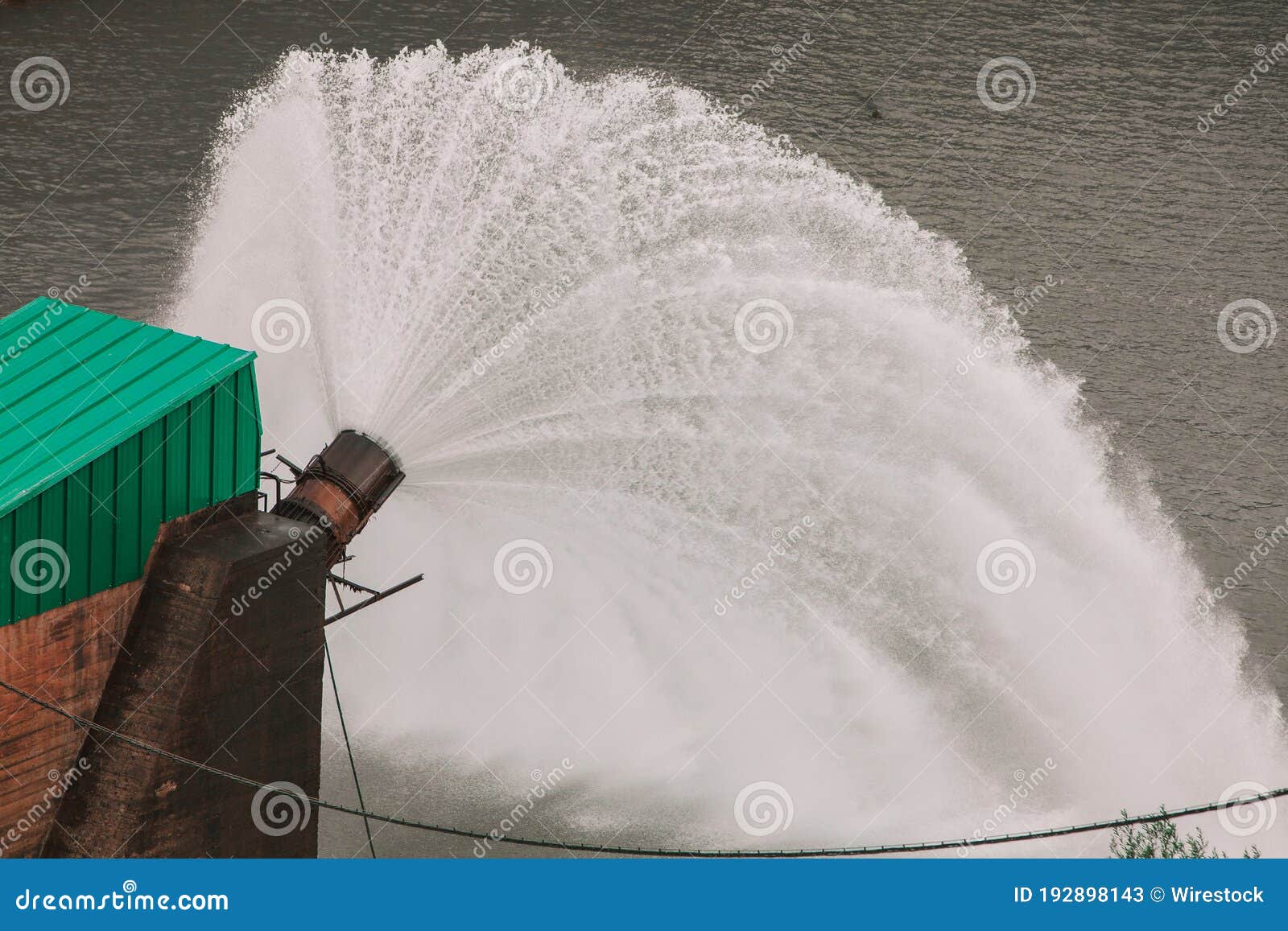 Strong Jet of Water Pumped through a Pipe Stock Image - Image of pump ...