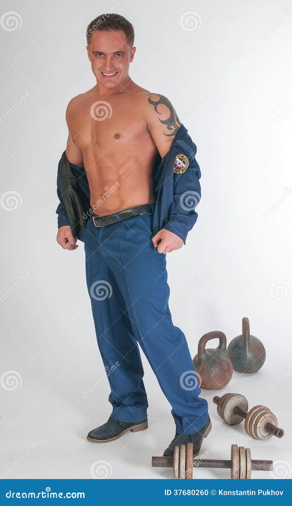 Strong joy stock photo. Image of male, model, attractive - 37680260