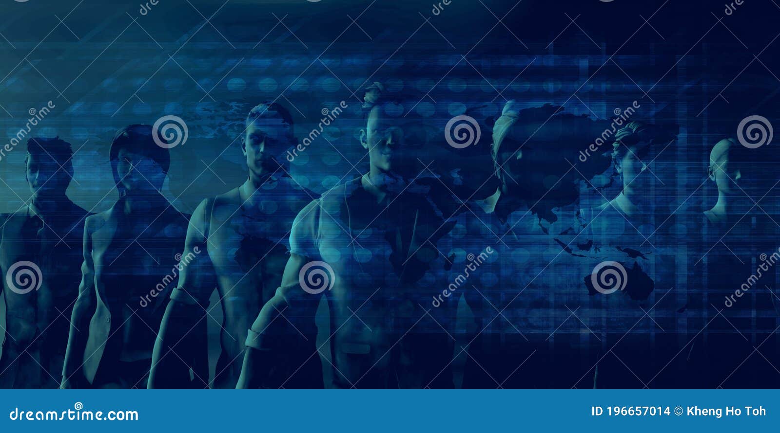 Strong Leader Amongst Business Challenges Stock Illustration ...