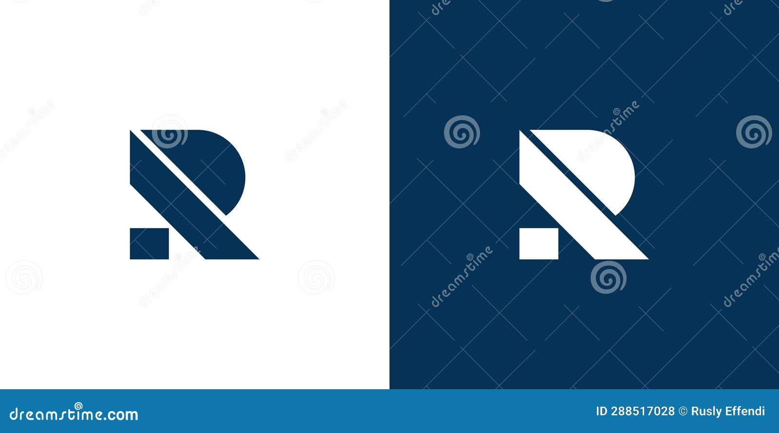 Modern and Strong R Initial Logo Design Stock Vector - Illustration of ...
