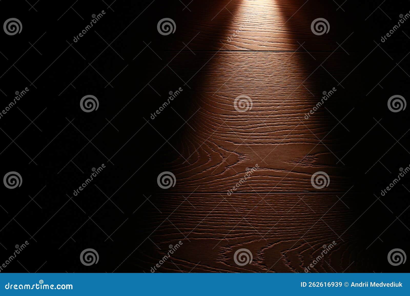 Strong Light Source from Flash Light Shining on the Floor in the Dark ...