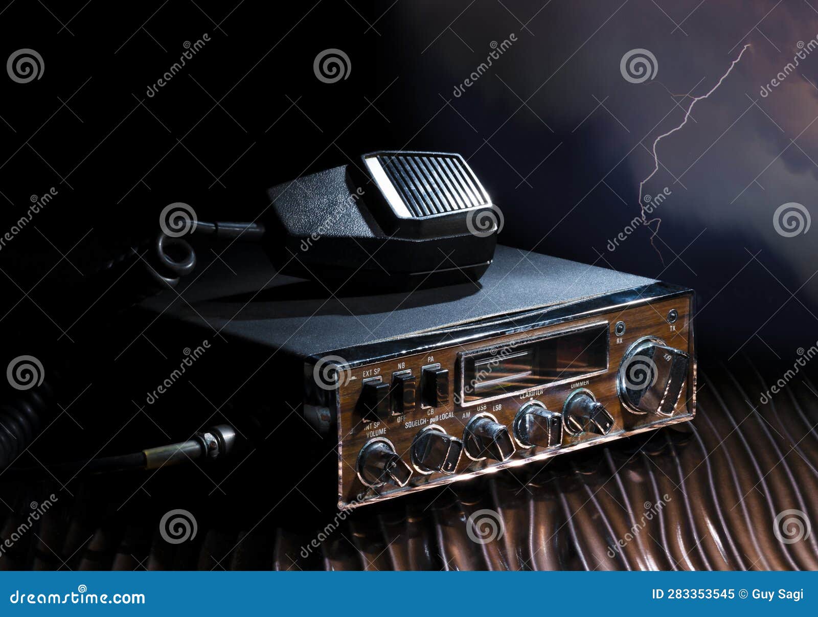Lightning Storm Behind a CB Radio and Mike Stock Image - Image of ... Lightning Storm Behind a CB Radio and Mike Stock Image - Image of ...