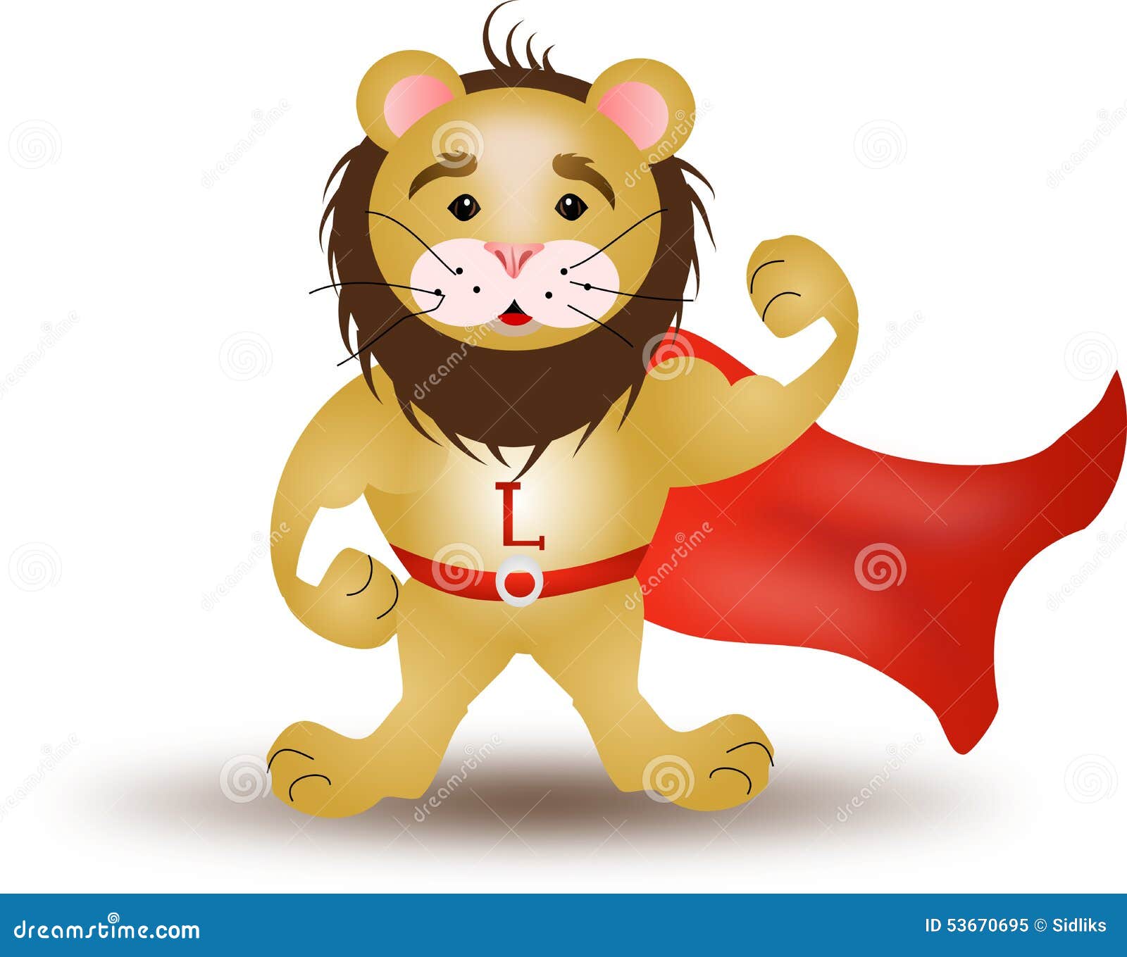 Strong Lion Stock Illustration - Image: 53670695