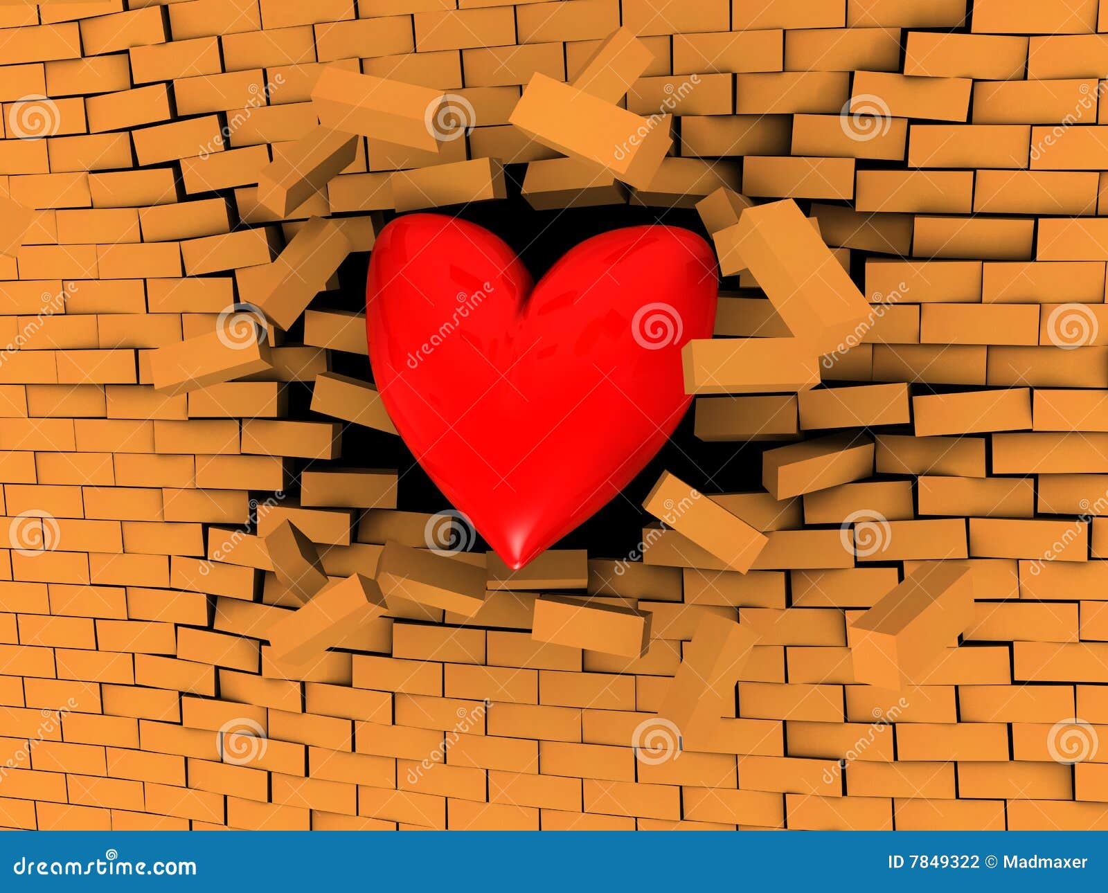 Strong love stock illustration. Illustration of orange - 7849322