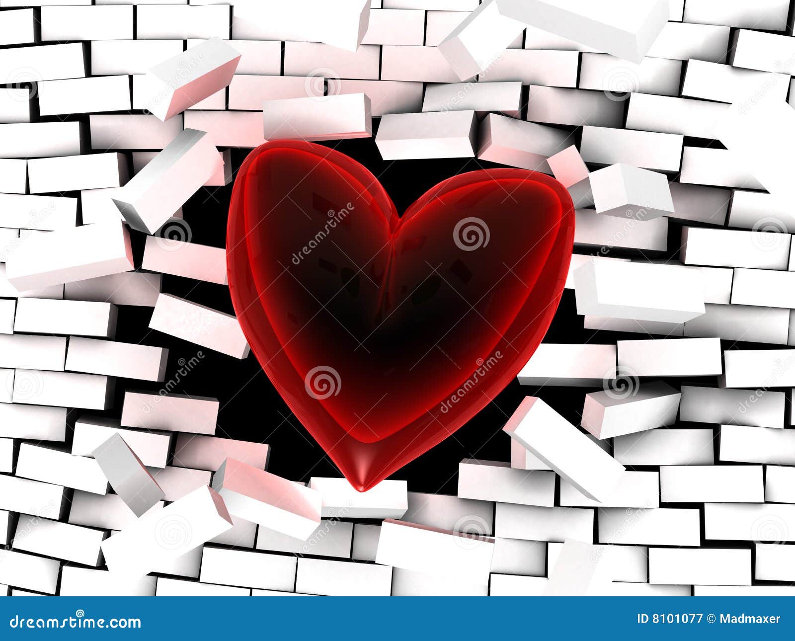 Strong love stock illustration. Illustration of dimensional - 8101077