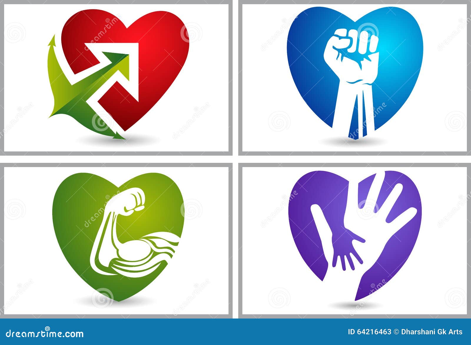 Strong Love Set Collection Logos Stock Vector - Illustration of ...