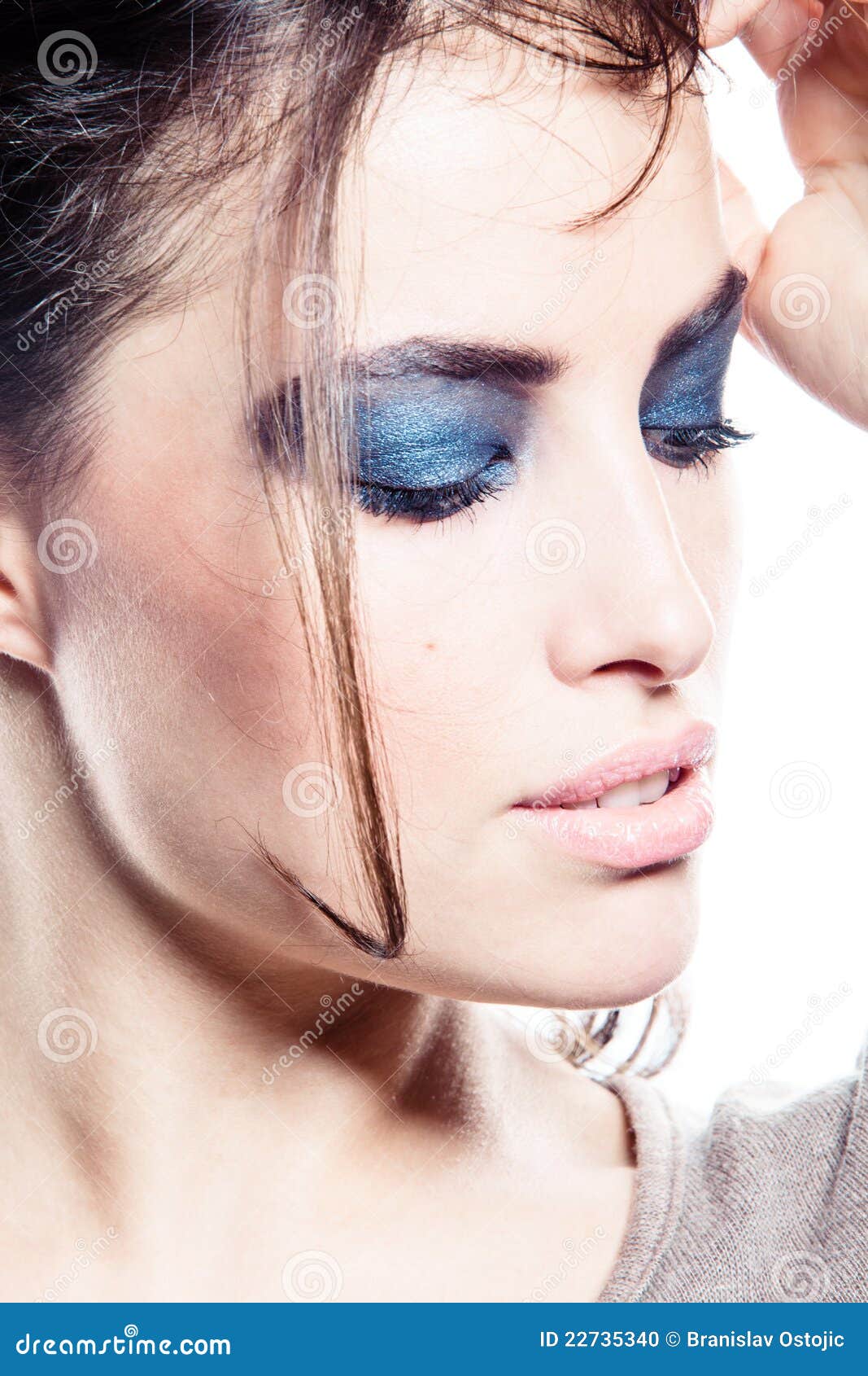 Strong make up stock photo. Image of expression, blue - 22735340