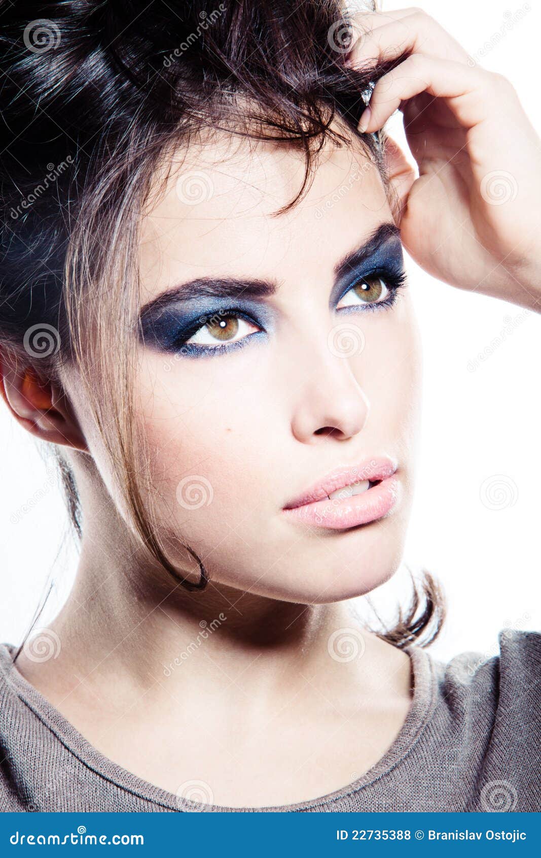 Strong make up stock photo. Image of blue, european, hairstyle - 22735388