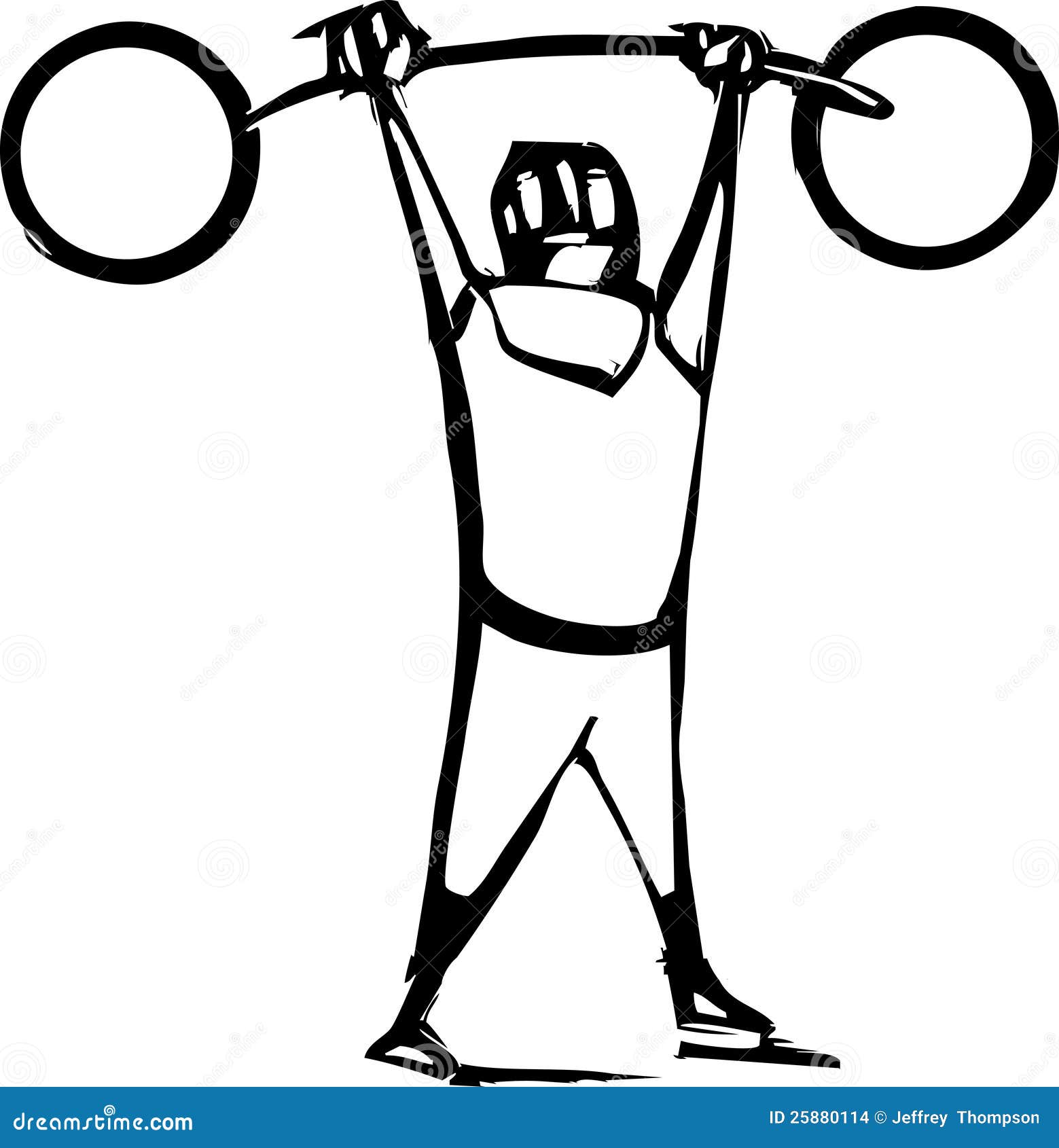 Strong Man stock vector. Illustration of barbells, perform - 25880114