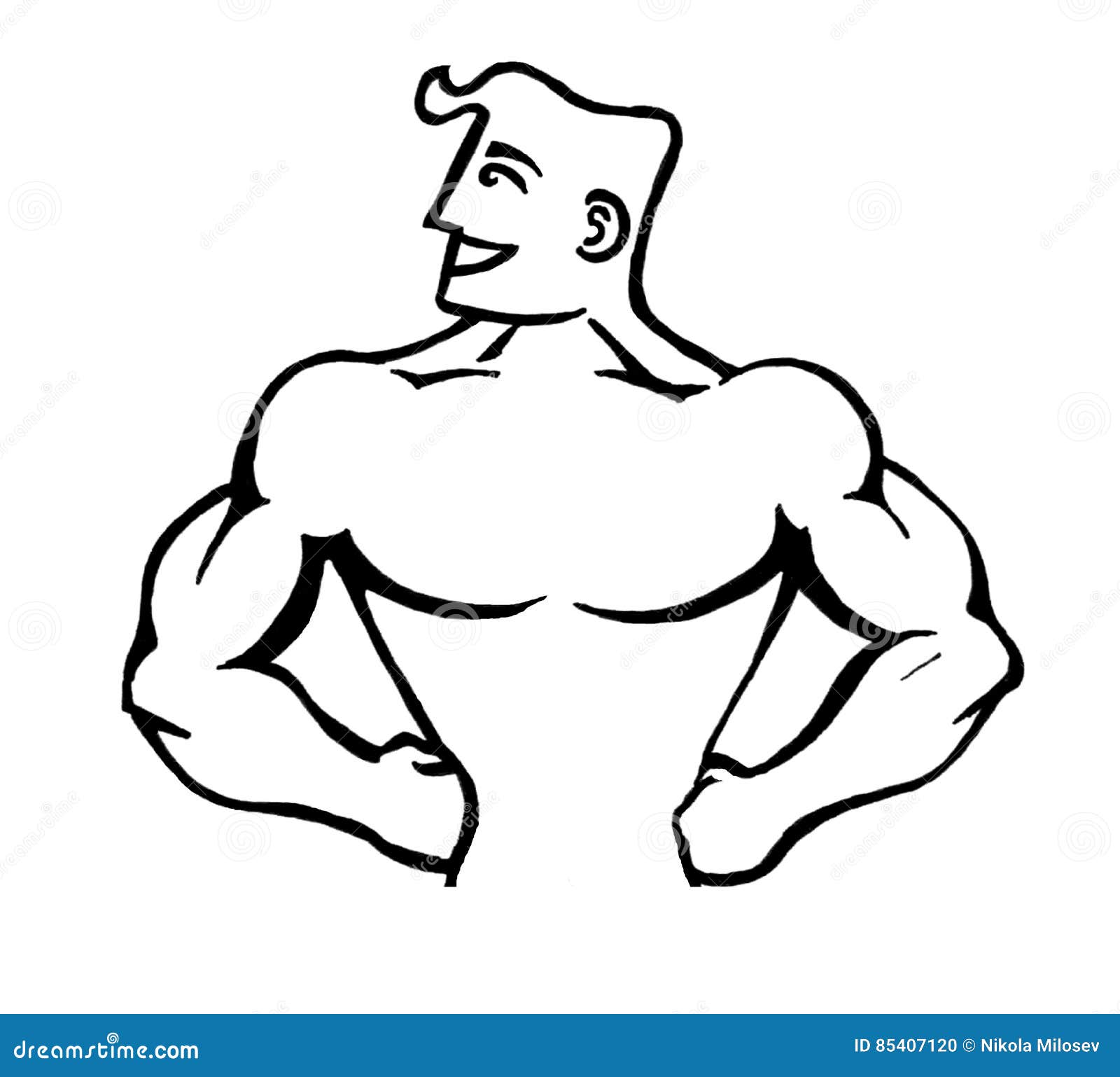 Strong Man Stock Illustration Illustration Of Mighty 85407120