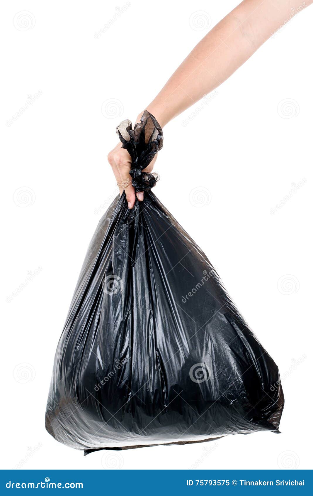 Strong Man Carry Garbage in Bag for Eliminate Stock Image - Image of ...
