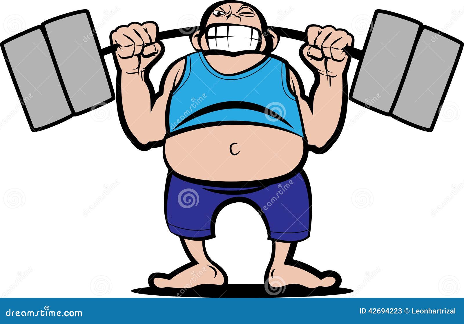 Strong man stock vector. Illustration of lifting, huge - 42694223