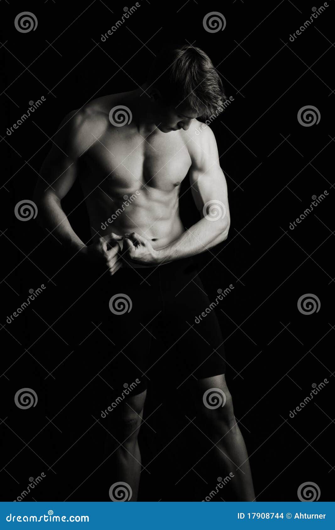 Strong man flexing stock photo. Image of male, flexing - 17908744