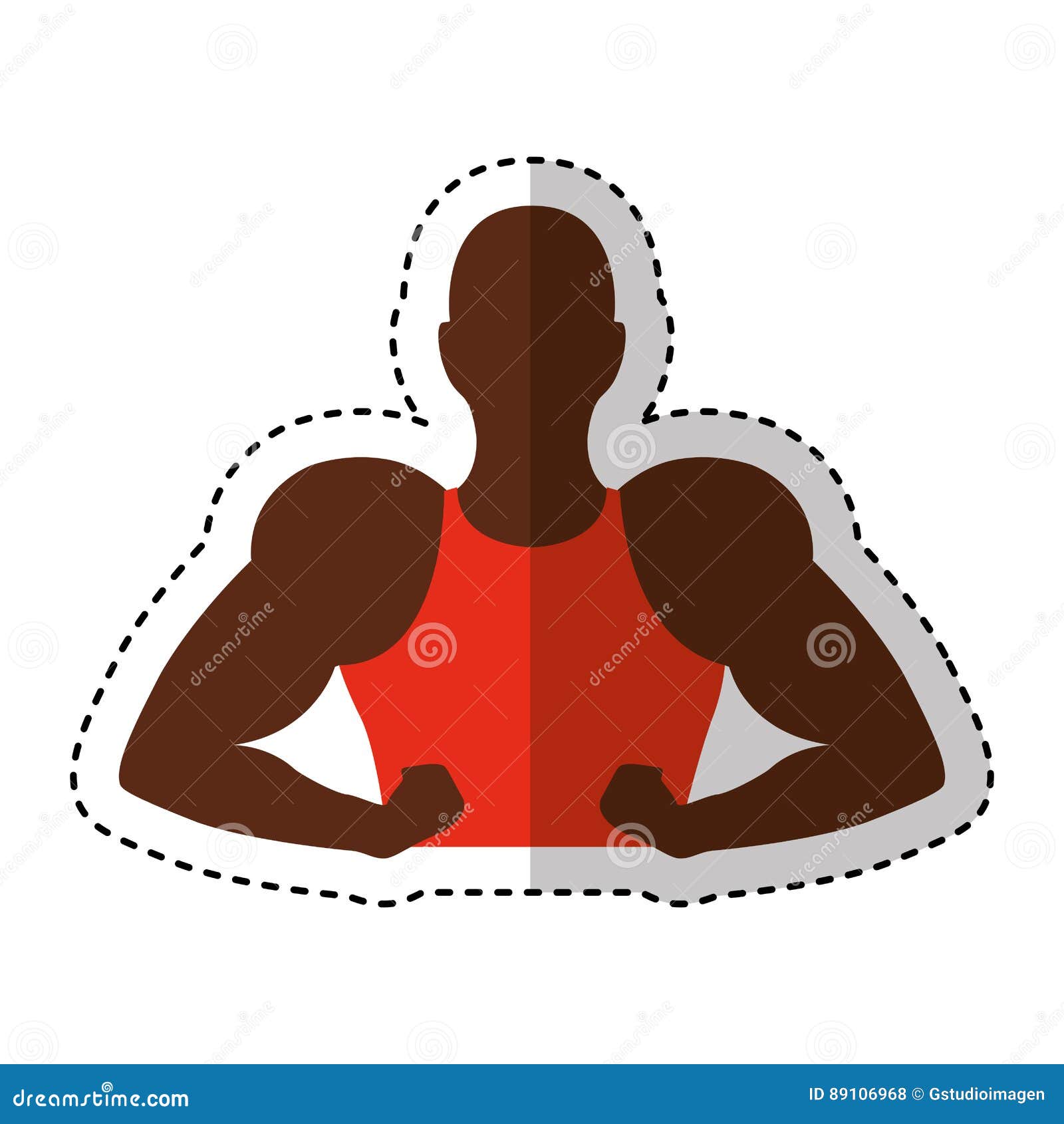 Strong man human figure stock vector. Illustration of health - 89106968