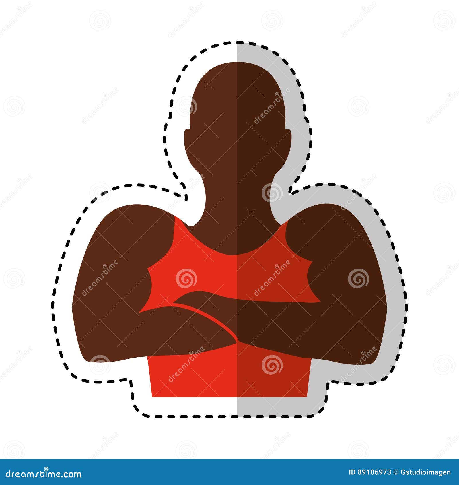 Strong man human figure stock vector. Illustration of healthy - 89106973