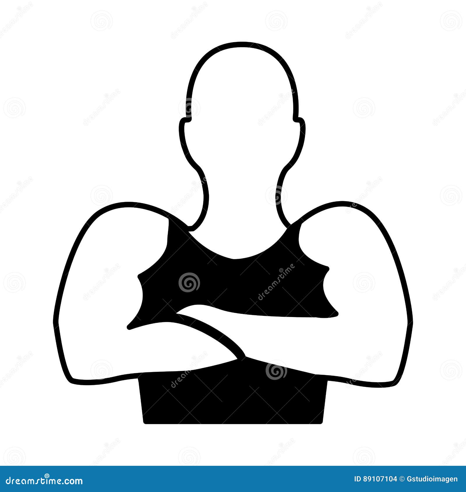 Strong man human figure stock vector. Illustration of fitness - 89107104