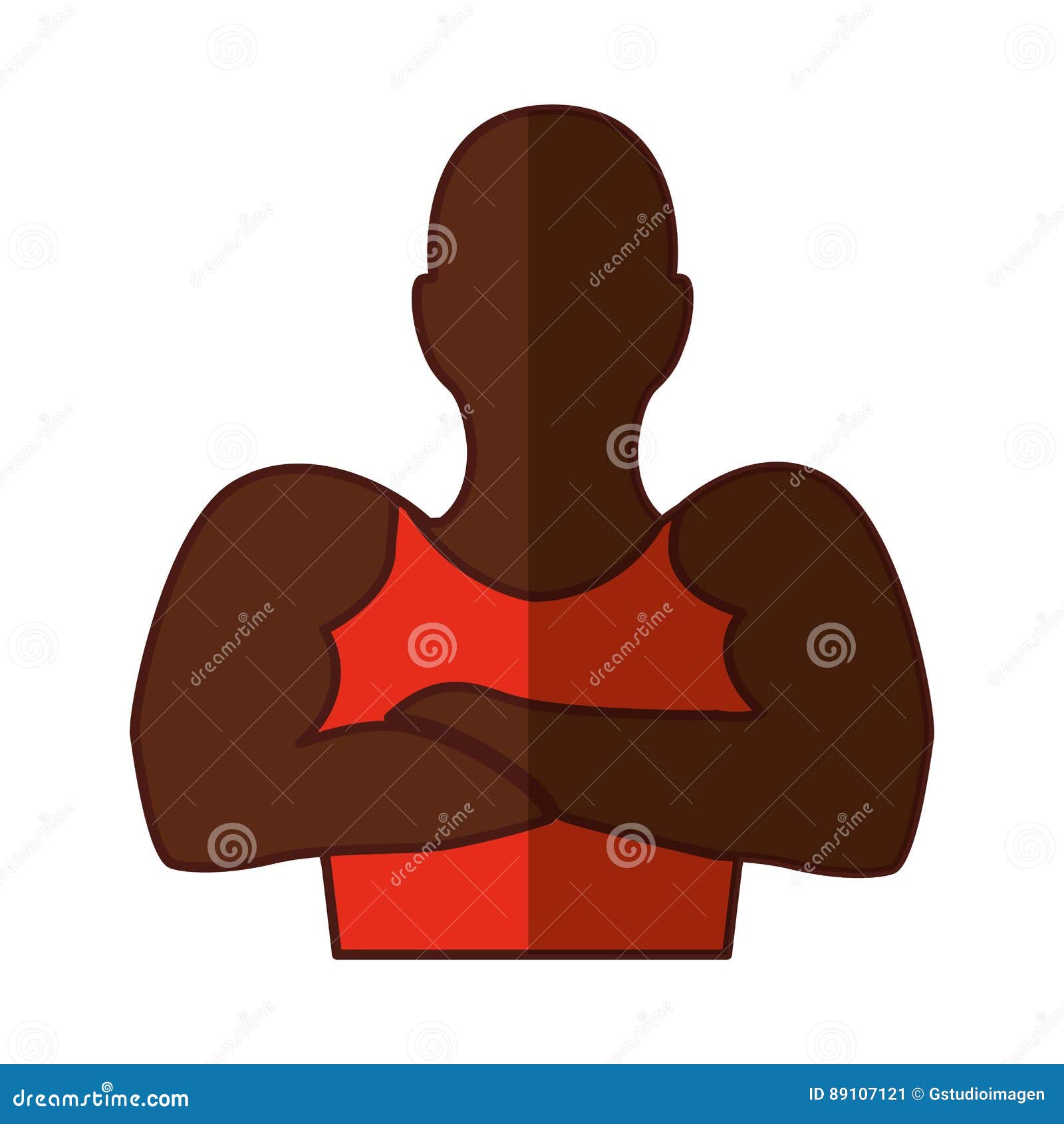 Strong man human figure stock vector. Illustration of builder - 89107121
