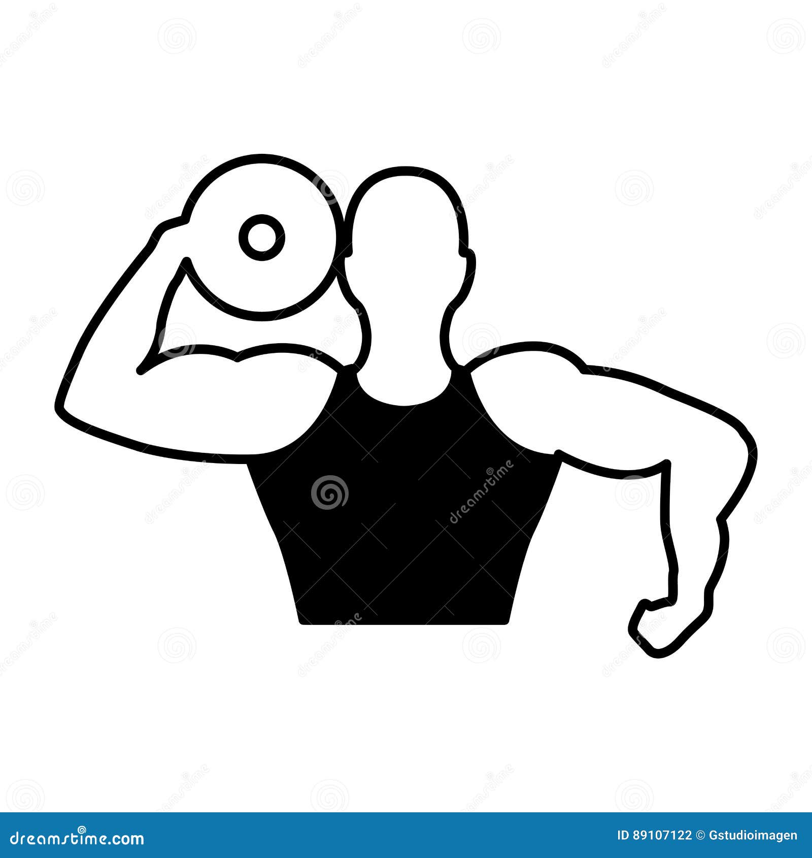 Strong man human figure stock vector. Illustration of body - 89107122