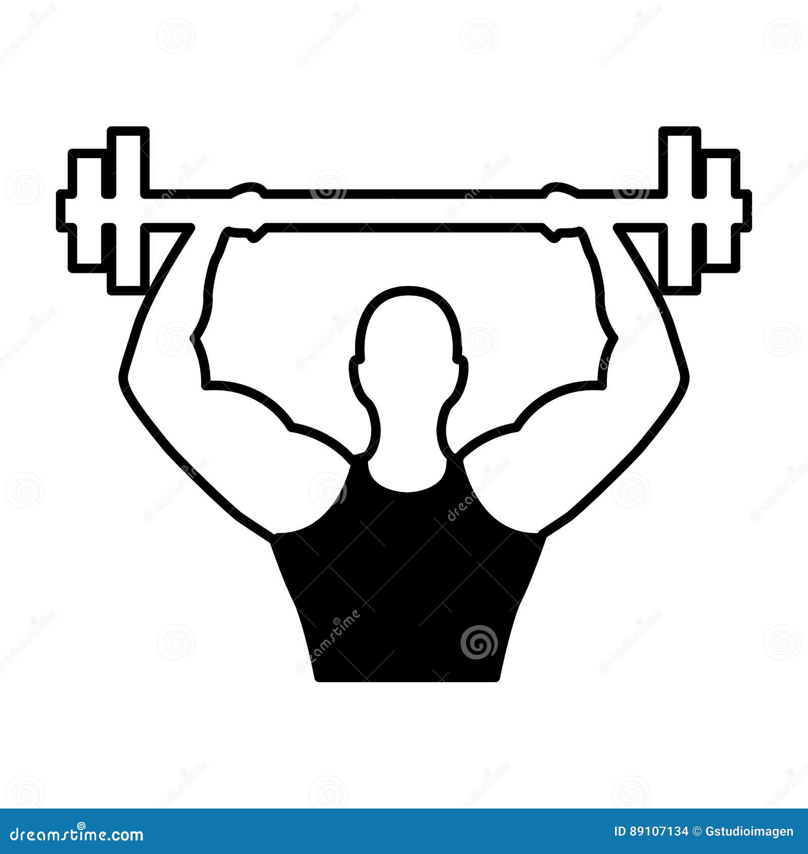 Strong man human figure stock vector. Illustration of exercise - 89107134