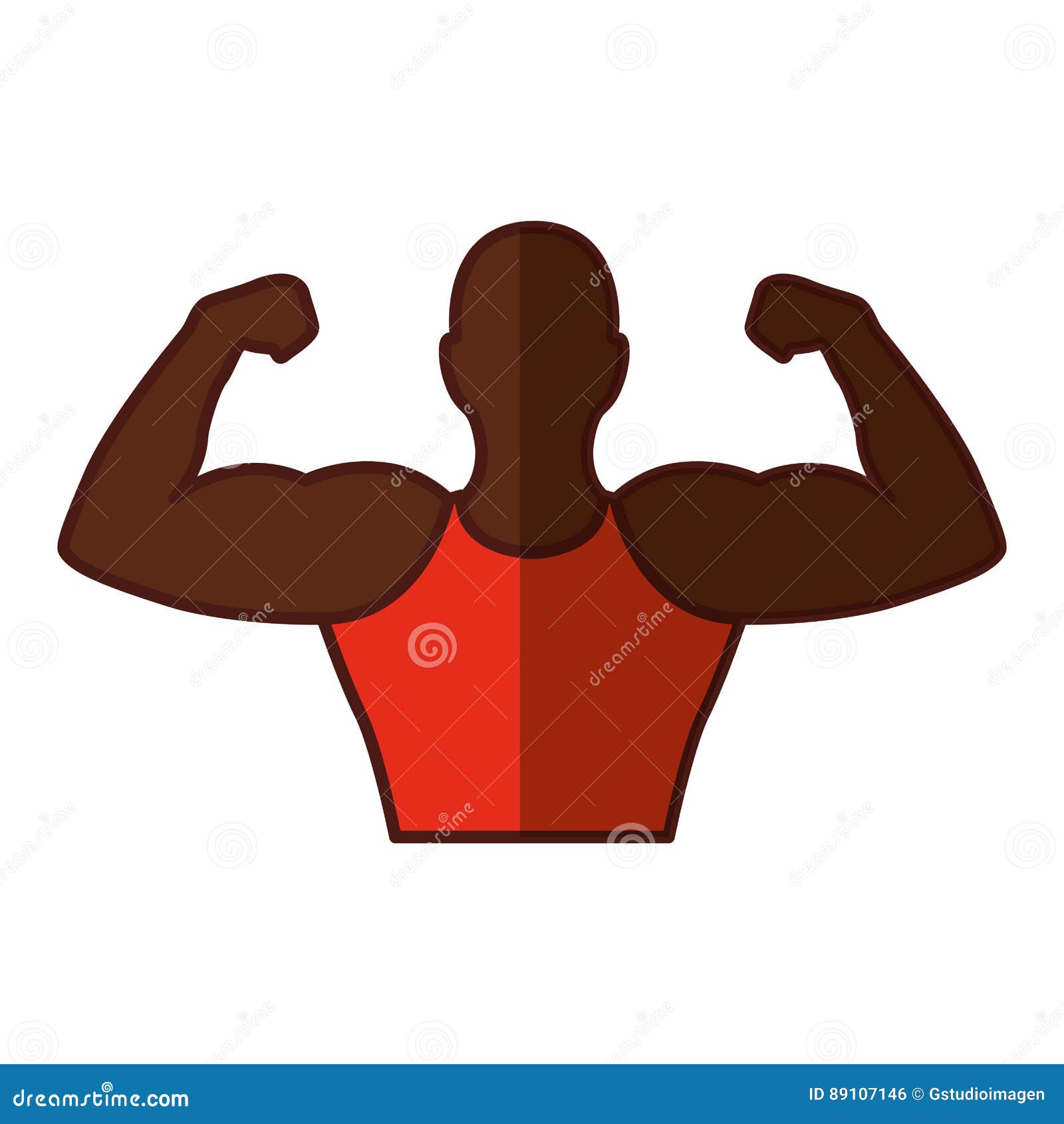 Strong man human figure stock vector. Illustration of character - 89107146