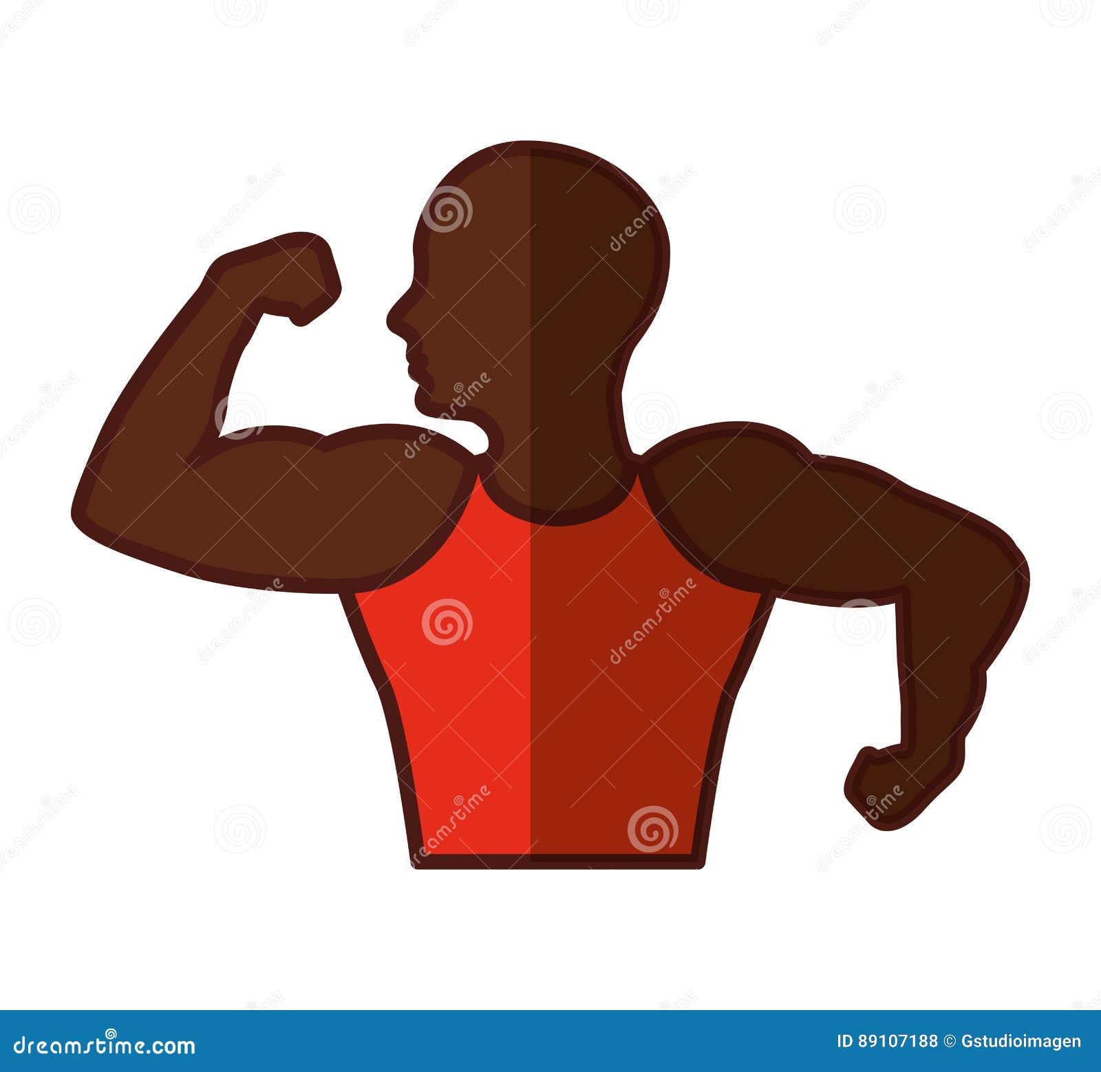Strong man human figure stock vector. Illustration of body - 89107188