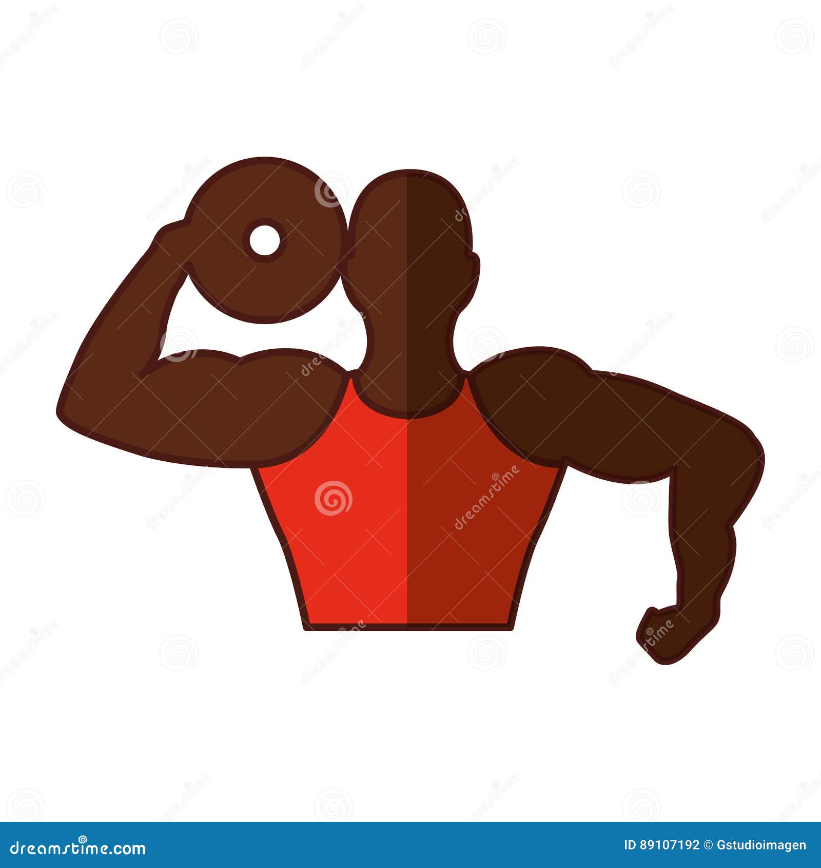 Strong man human figure stock vector. Illustration of male - 89107192