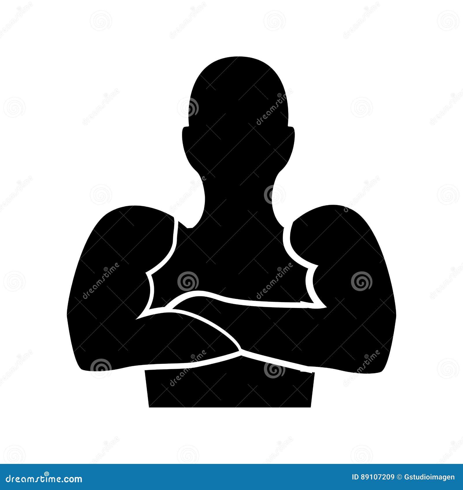Strong man human figure stock vector. Illustration of character - 89107209