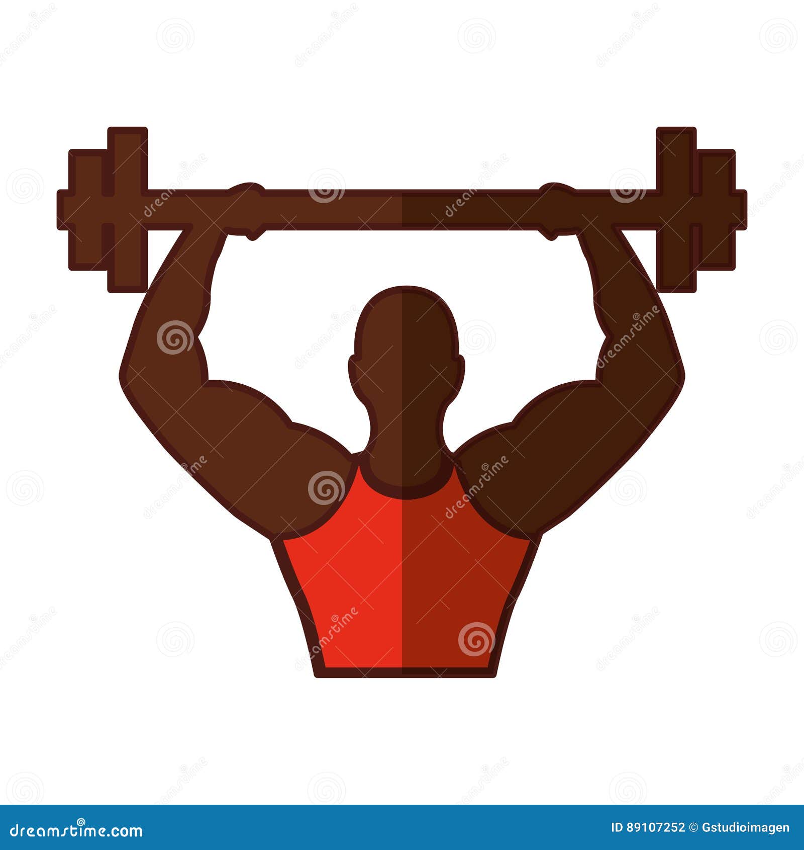 Strong man human figure stock vector. Illustration of person - 89107252