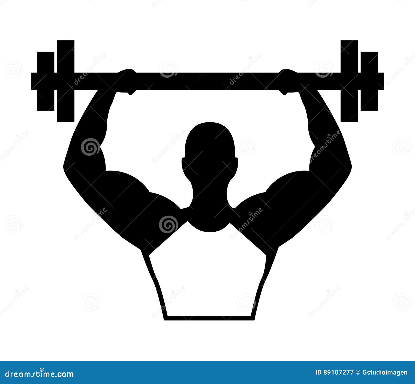 Strong man human figure stock vector. Illustration of male - 89107277