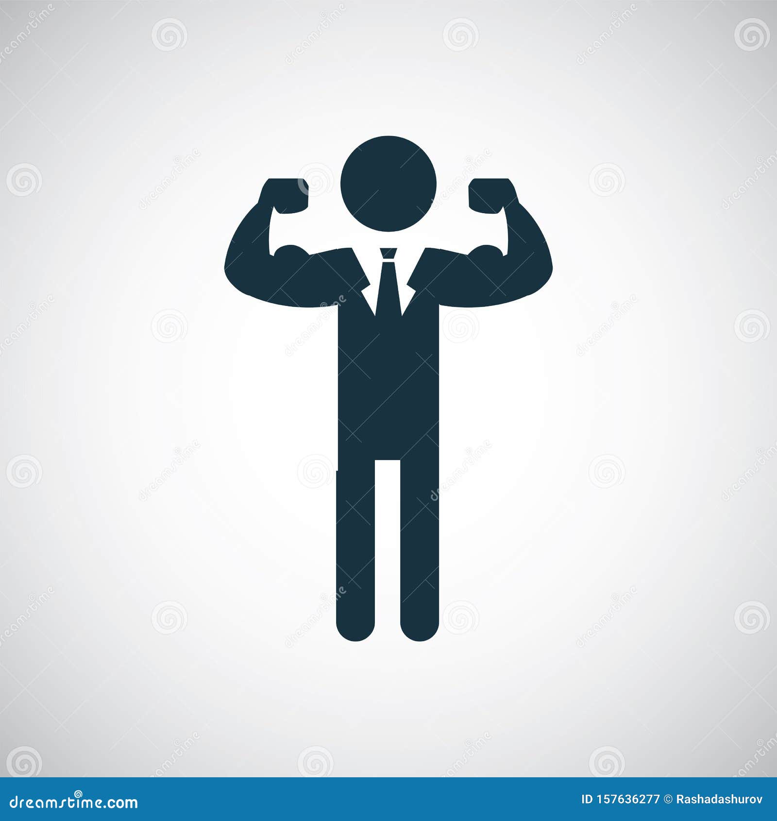 Strong Man Icon Simple Flat Element Stock Vector - Illustration of logo ...