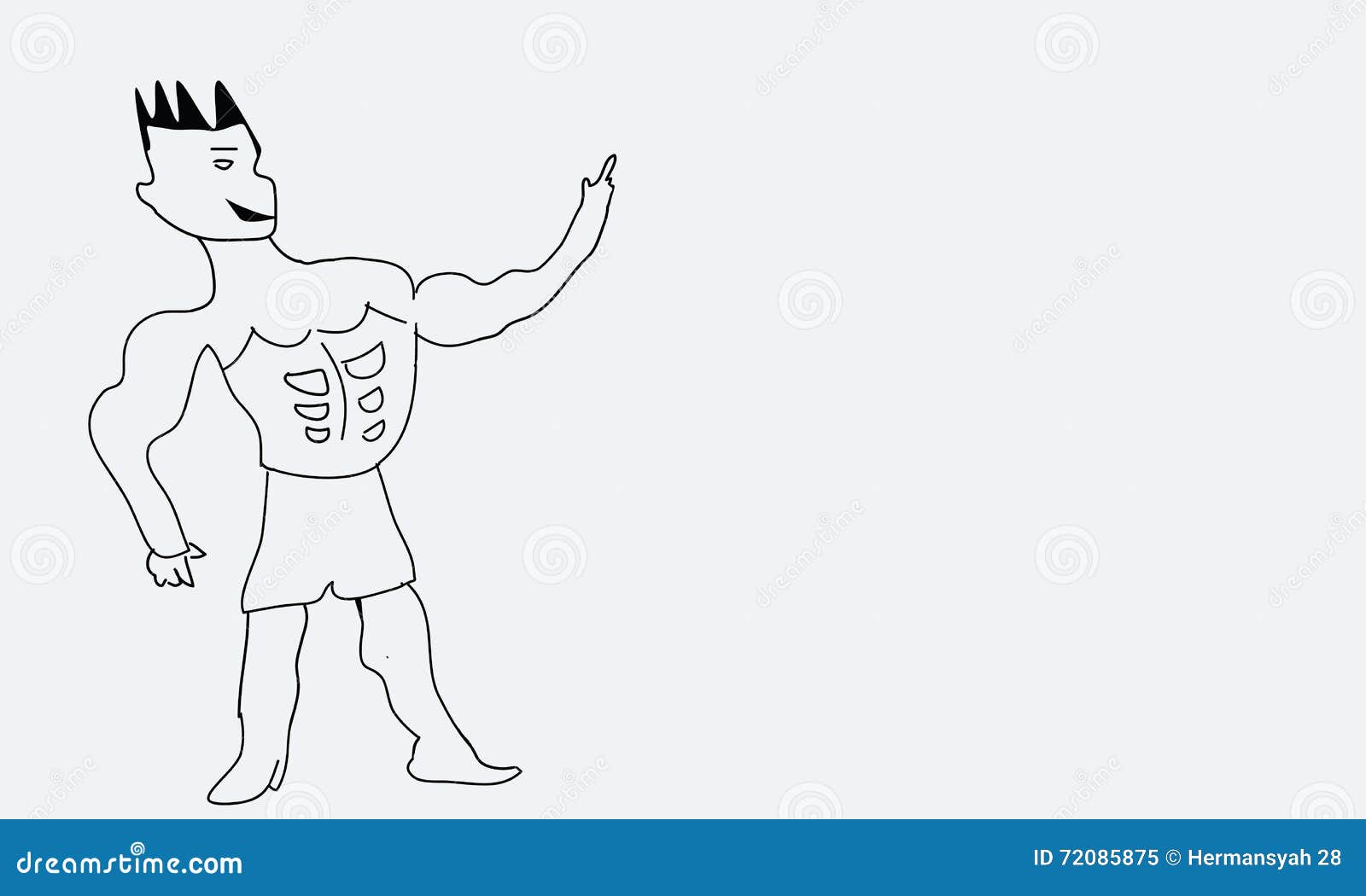 Strong man stock vector. Illustration of body, bodybuilding - 72085875