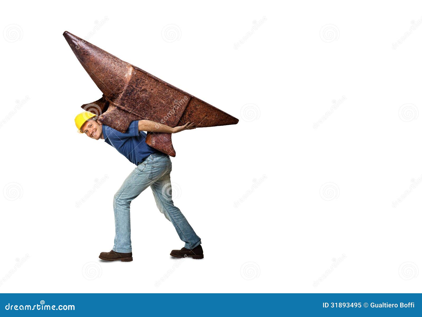 Strong man stock image. Image of worker, concept, copyspace - 31893495