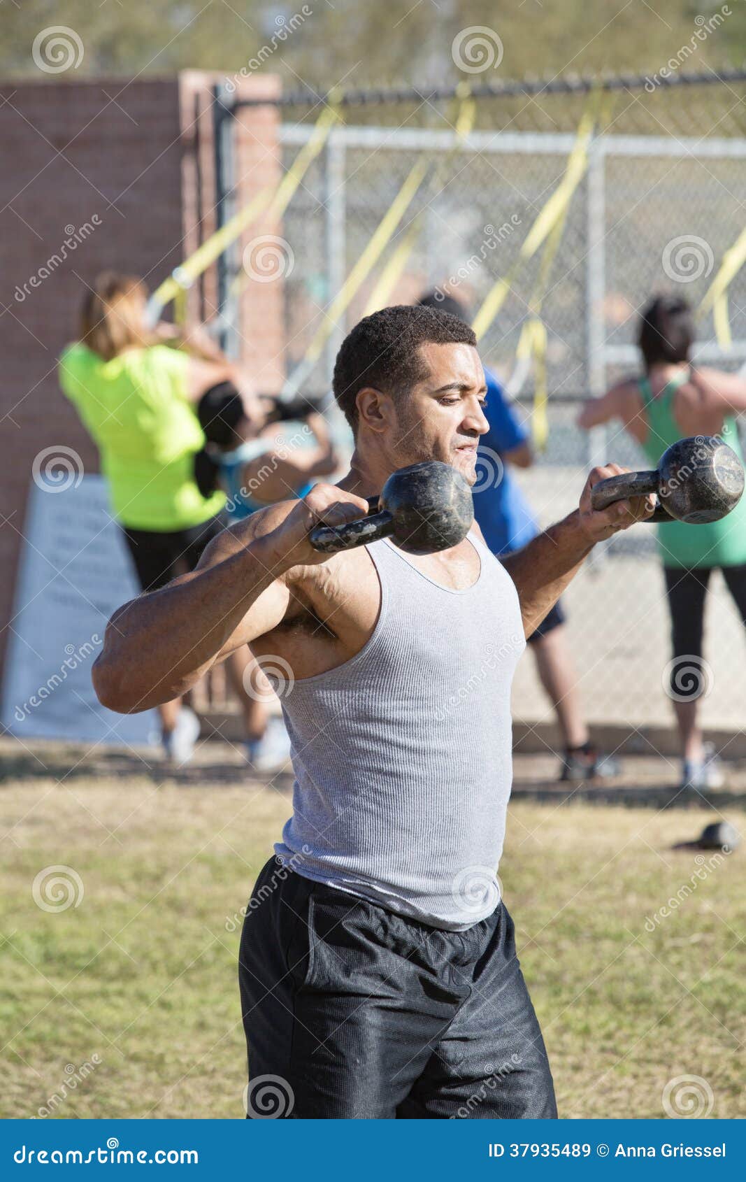 Strong Man Lifting Weights stock image. Image of mixed - 37935489