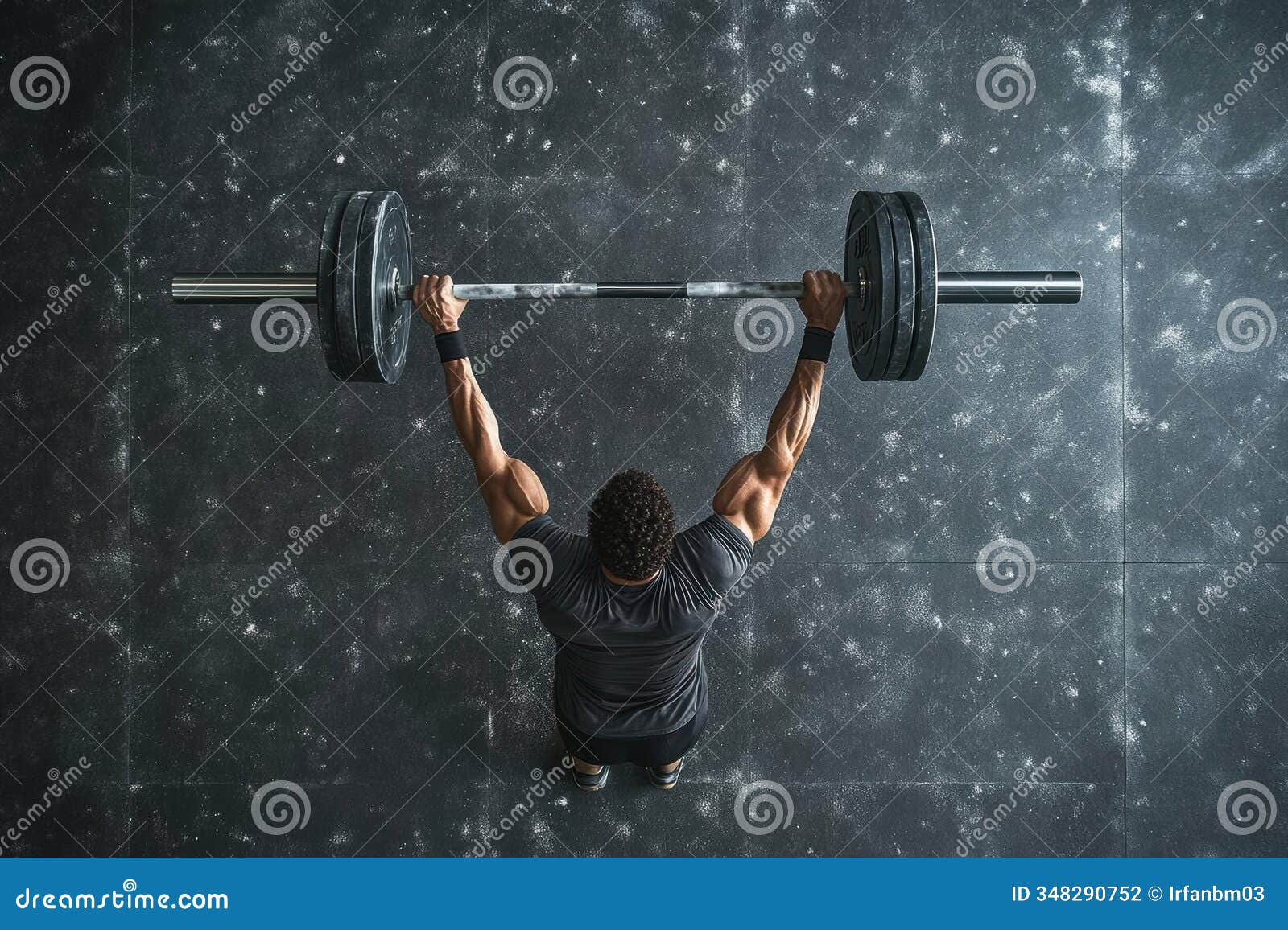Strong Man Lifting Weights in Gym Stock Illustration - Illustration of ...