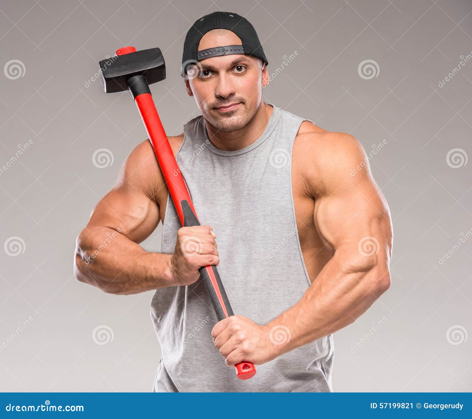 Strong man stock image. Image of male, handsome, athletic - 57199821