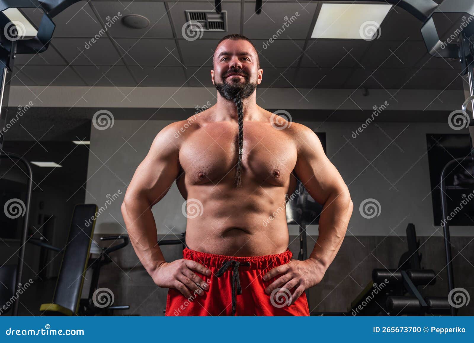 Strong Man Physique Condition. Fat Burning Stock Photo - Image of ...