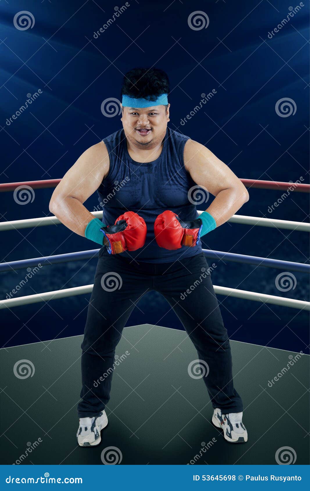 Strong Man Ready To Boxing 1 Stock Photo - Image of full, health: 53645698