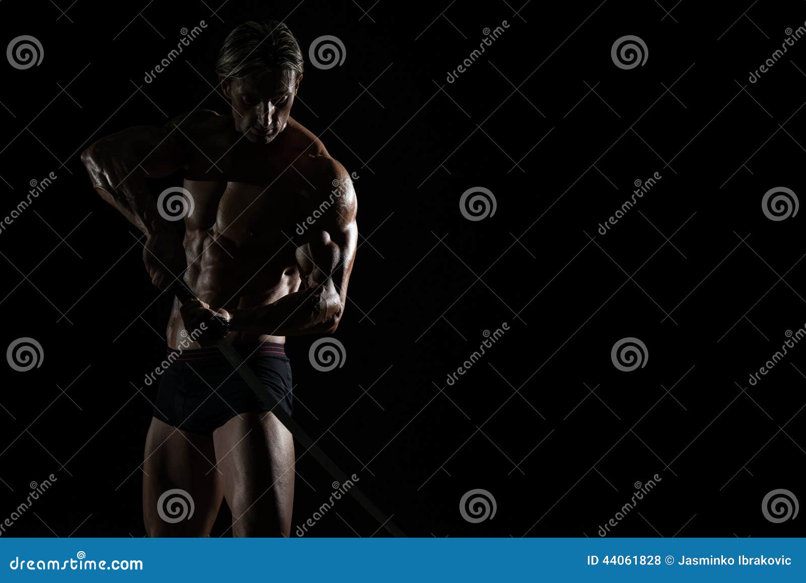 Strong Man with Samurai Sword Stock Photo - Image of conflict ...