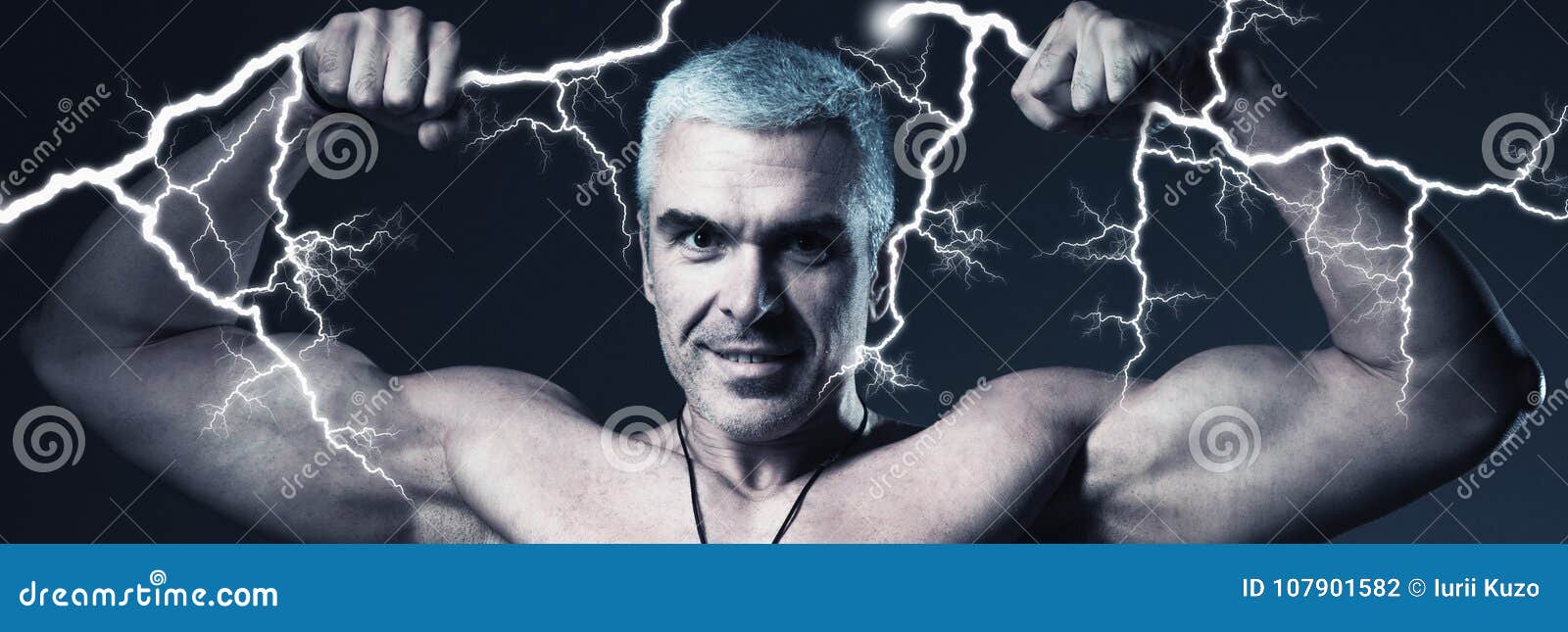 Strong man. Sports energy. stock photo. Image of exercise - 107901582