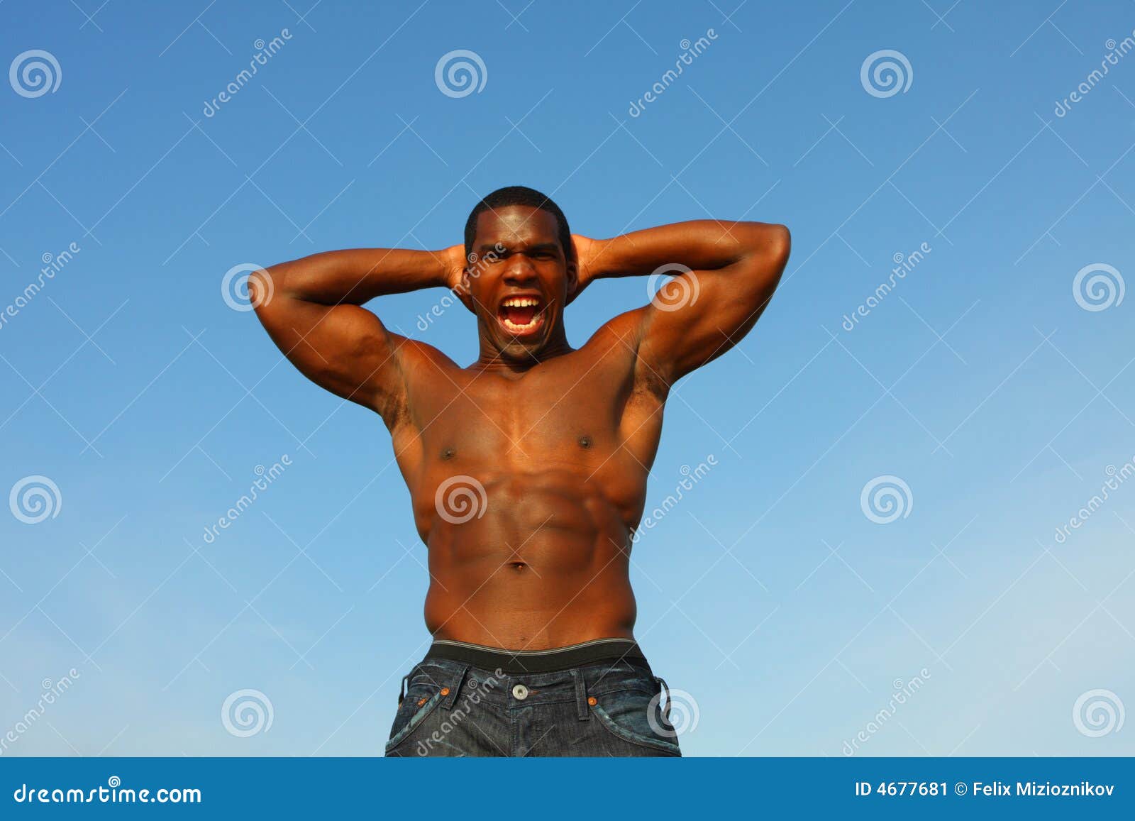 Strong Man Standing stock image. Image of angry, built - 4677681