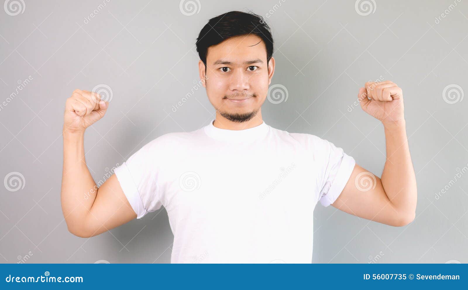 A Strong Man with Strong Pose. Stock Image - Image of casual, exercise ...