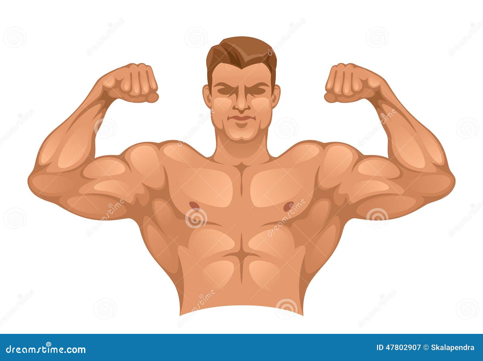 Strong Man Cartoon Vector 47802907