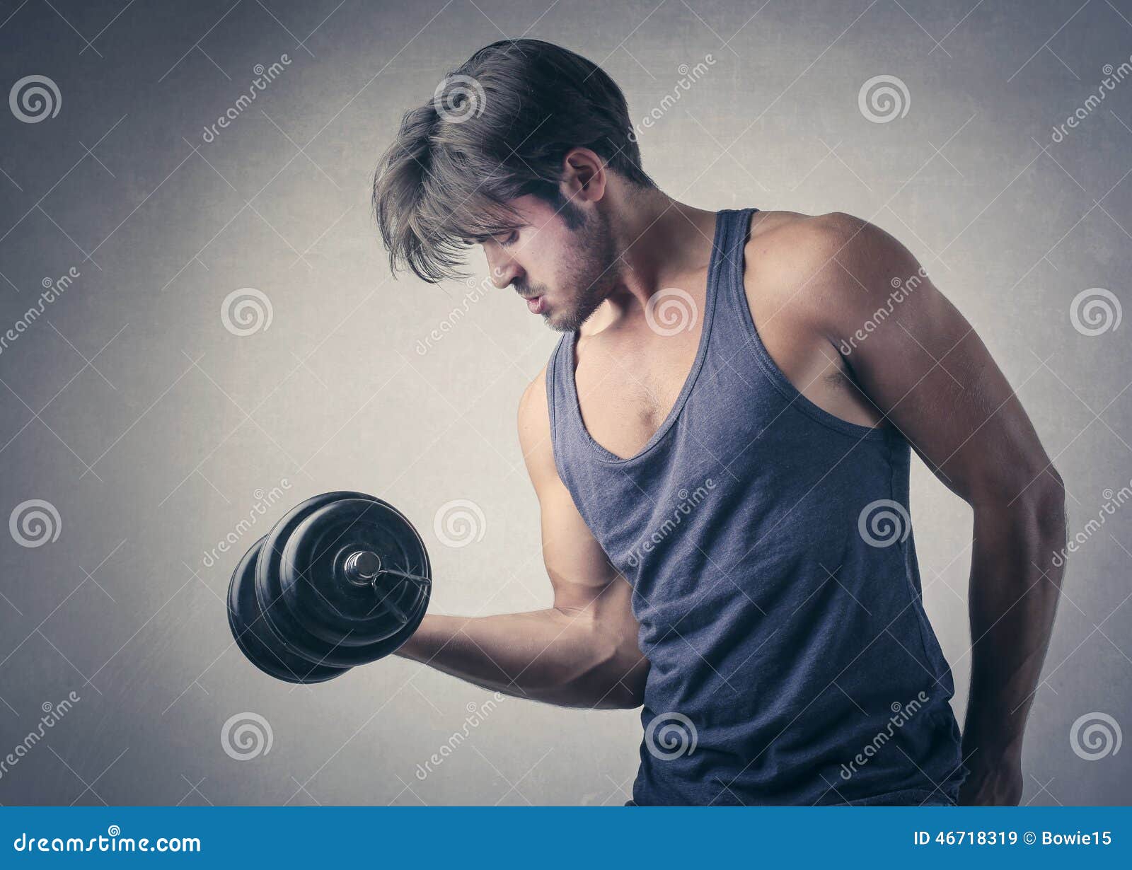 Strong man working out stock image. Image of strong, grow - 46718319