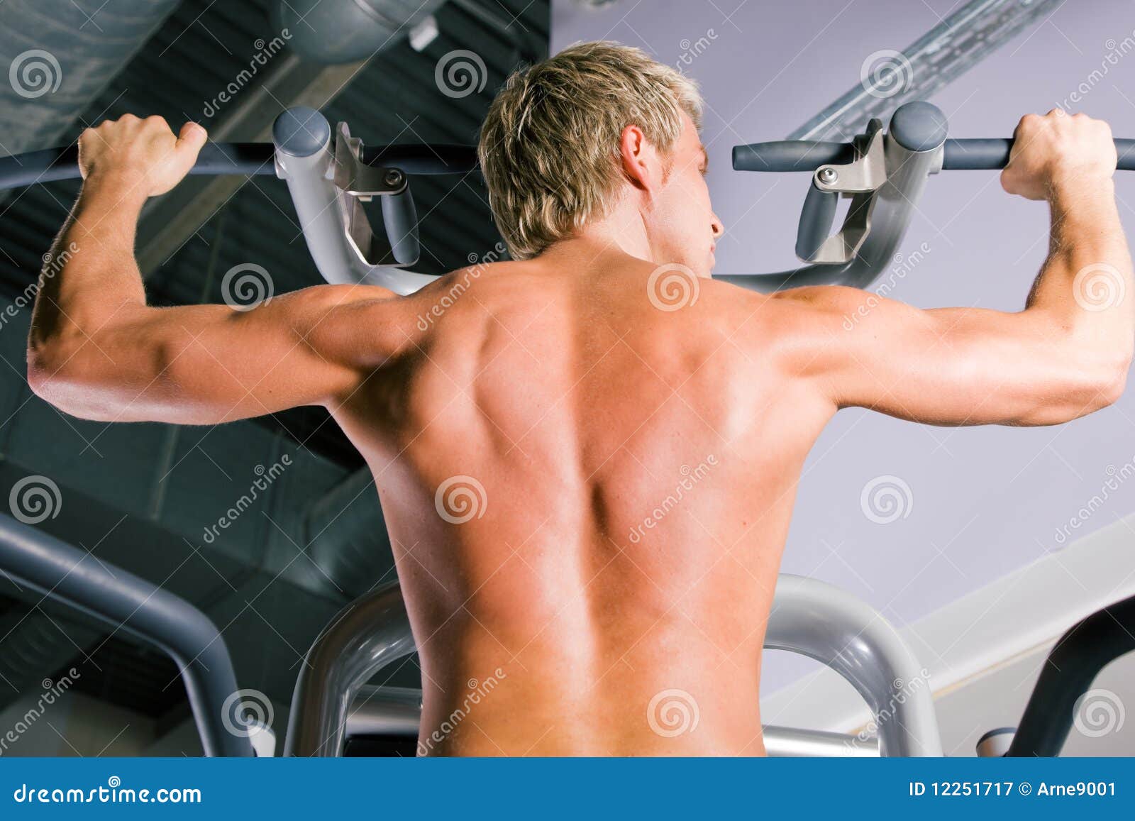 Strong Man Working Out in Gym Stock Image - Image of bodybuilding ...