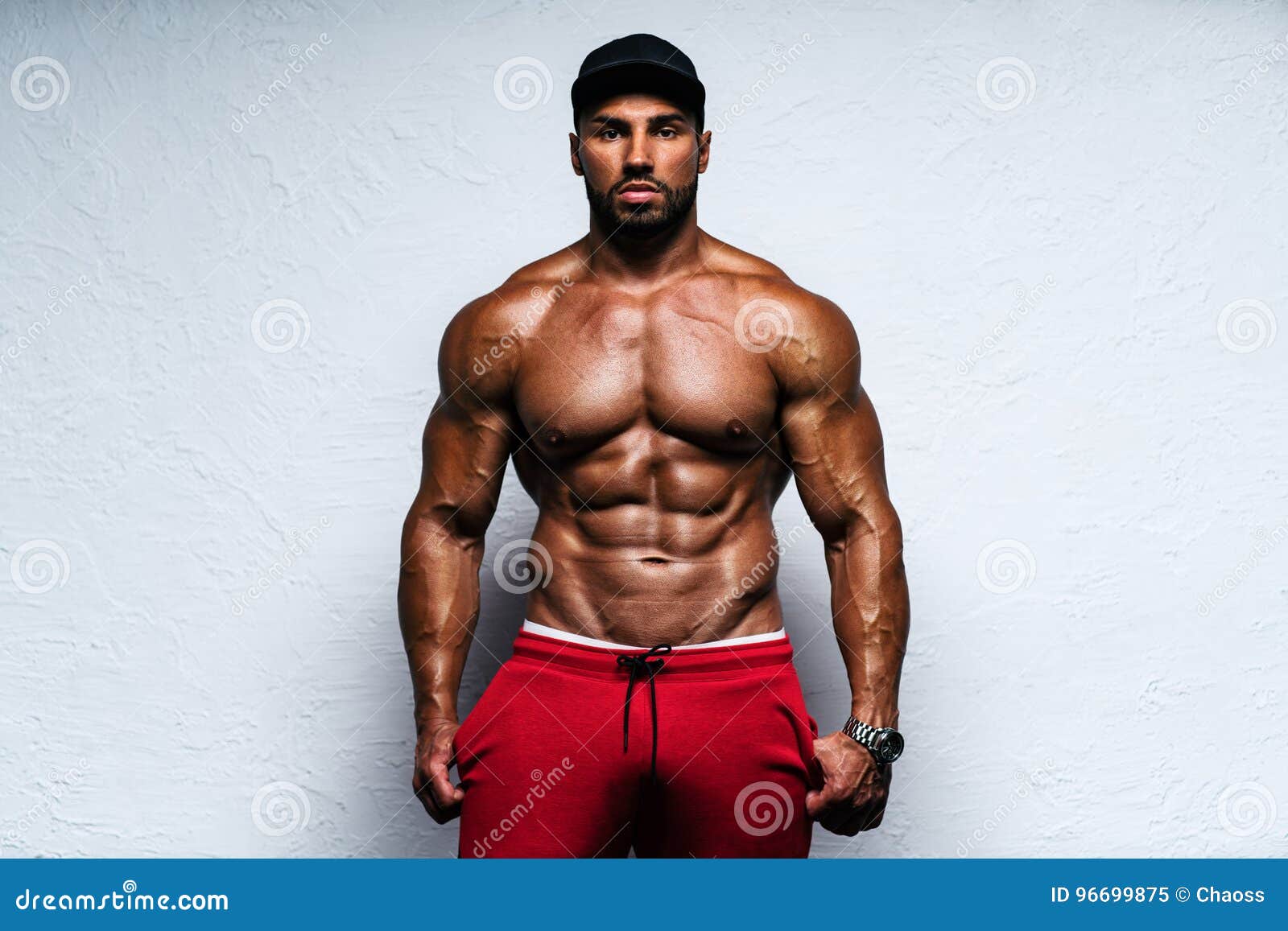 Strong man stock image. Image of athlete, adult, black - 96699875